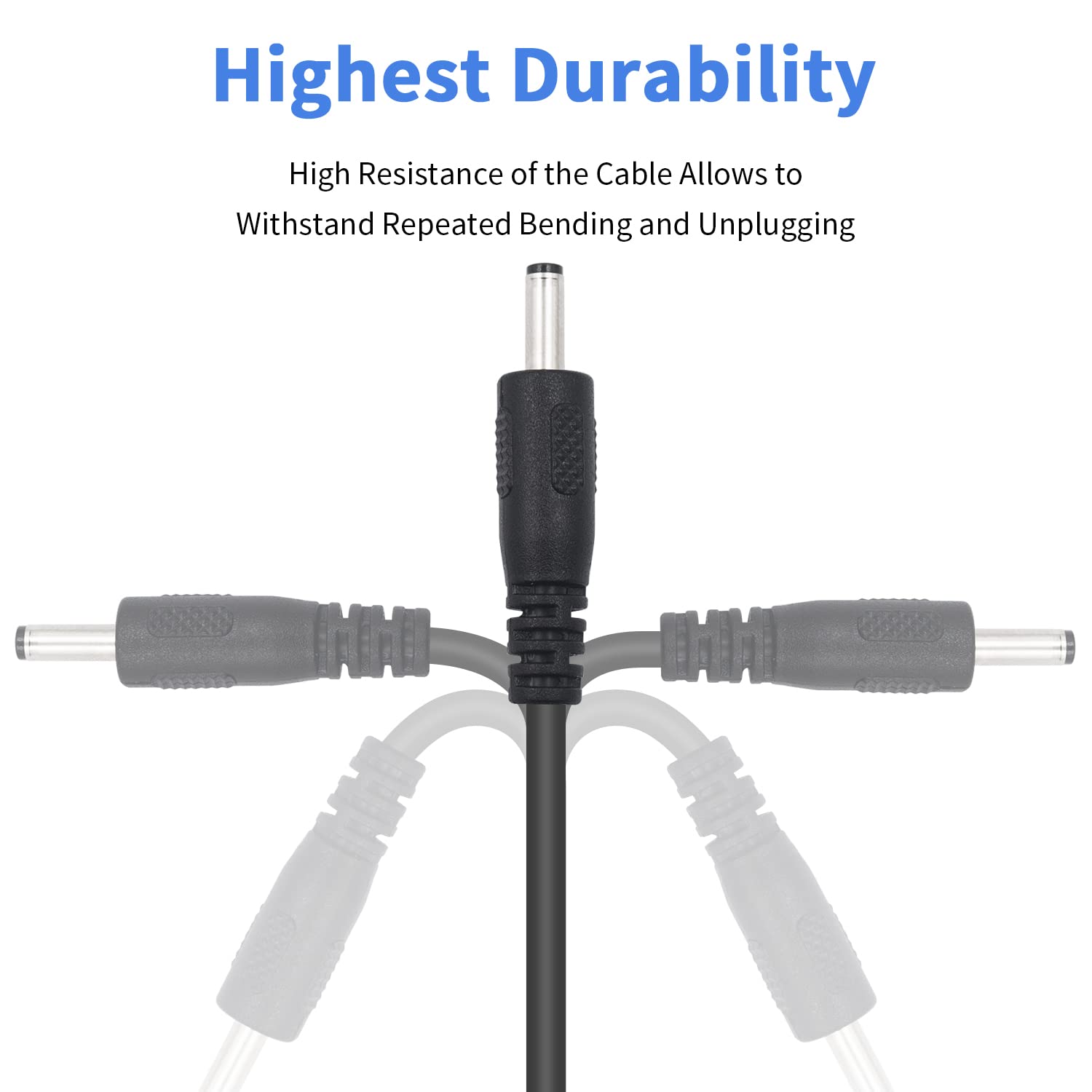 Duttek USB to DC Cable, 3.5x1.35 mm 5V DC Power Charging Cord, Electronics Barrel Jack Plugs USB 2.0 A Male to DC 3.5mm x 1.35mm Male Adapter Converter Cable(10 inch / 25cm)
