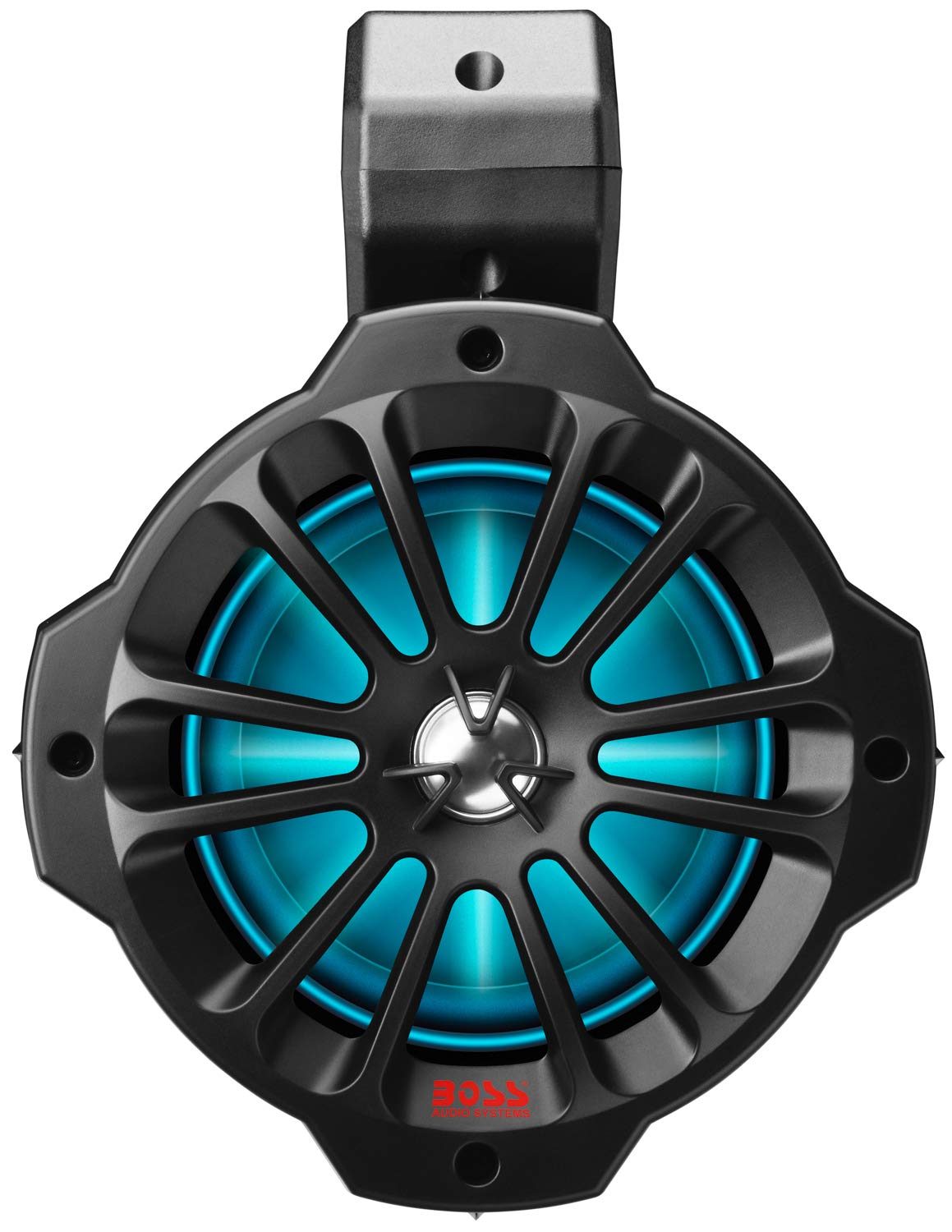 BOSS Audio Systems B62RGB ATV UTV Marine Boat Stereo 6.5 Inch Wake Tower Speakers β IPX5 Weatherproof, Bluetooth, Built-in Amplifier