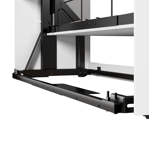 Bestar Claremont Queen Murphy Bed with Closet Organizers (105W) in White, Space-Saving Sleeping Arrangement for Multipurpose Room