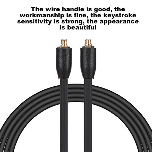 MMCX Replacement Headphone Cable, TPE Headphone Extension Cable with 3.5mm Plug for Shure se215 se425 se535 se846 ue900(Black Without mic)