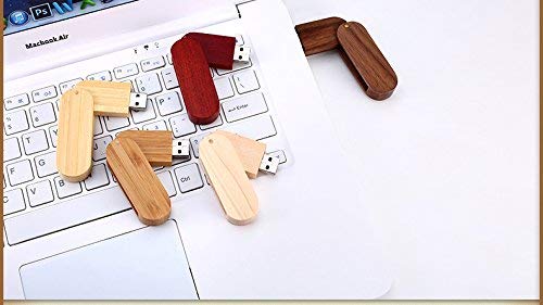 Wood 2.0/3.0 USB Flash Drive USB Disk Memory Stick with Wooden Box (3.0/64GB, Walnut Wood)
