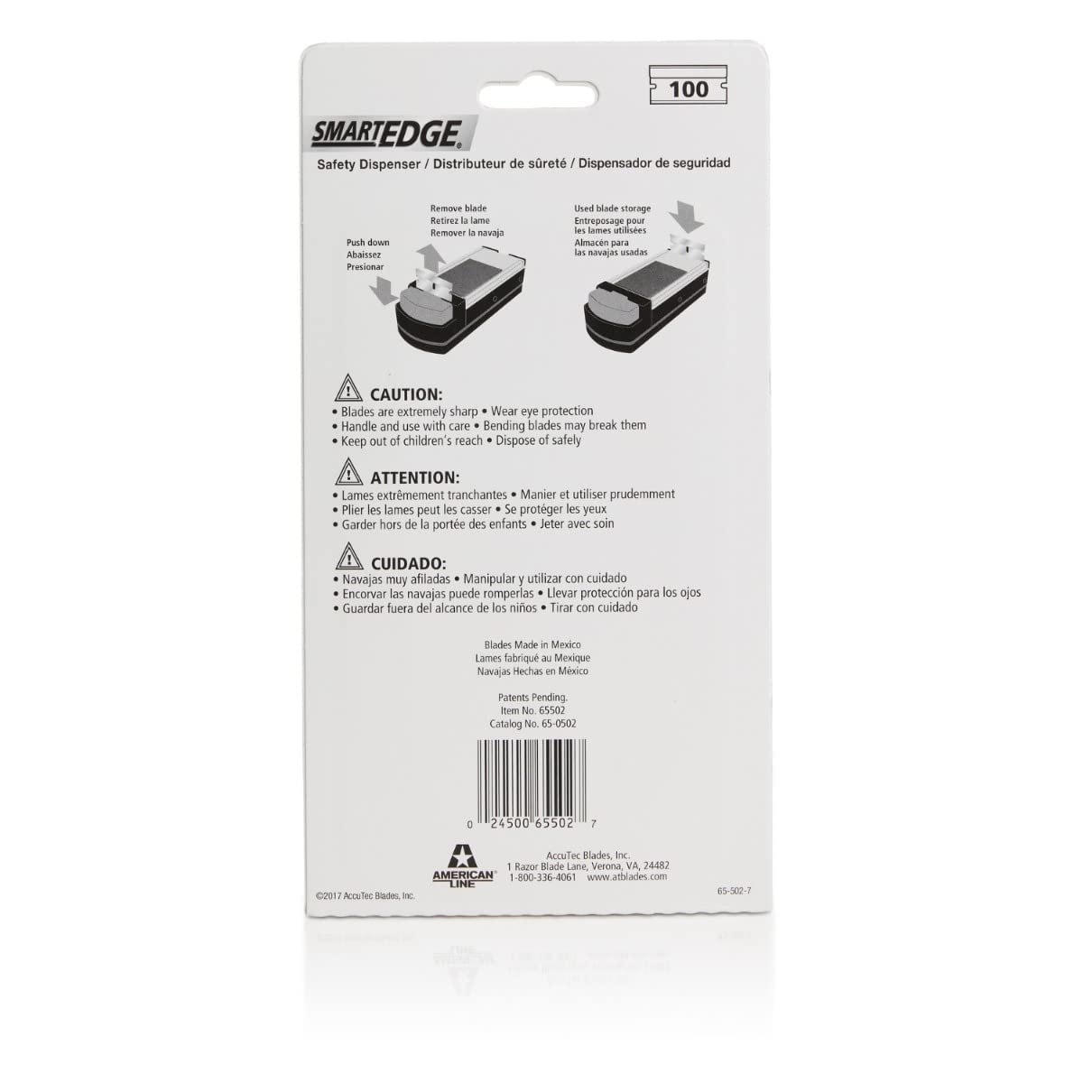 American Line Single Edge Razor Blades with Pop Up Dispenser - Case Pack (12 Dispensers, 1200-Blades) - 0.009" Heavy Duty High Carbon Steel for Extra Durability and Long Life