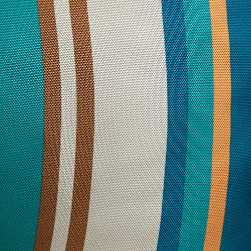 Classic Accessories Water-Resistant Square Patio Seat Cushions, 19 x 19 x 5 Inch, 2 Pack, SanteFe Stripe, Outdoor Seat Cushions