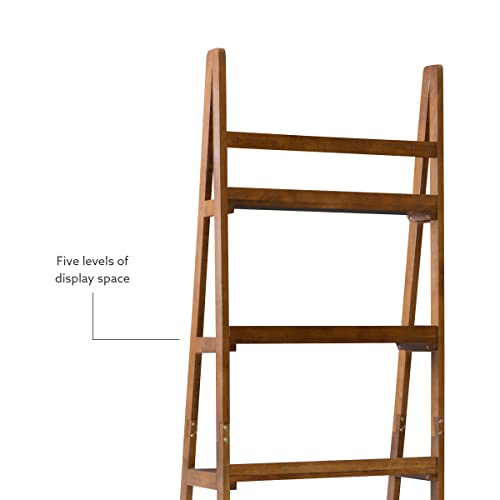 Melissa Mid-Century Bookcase, Walnut by Linon Large