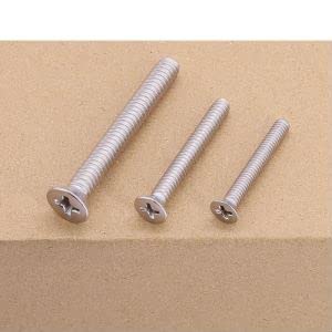 6-32 x 3/4" (100 pcs) Flat Head Machine Screws, 304 Stainless Steel (18-8), Phillips Drive, Cross Recessed 80° countersunk Head Screws, Coarse Thread UNC, ANSI B18.6.3-2