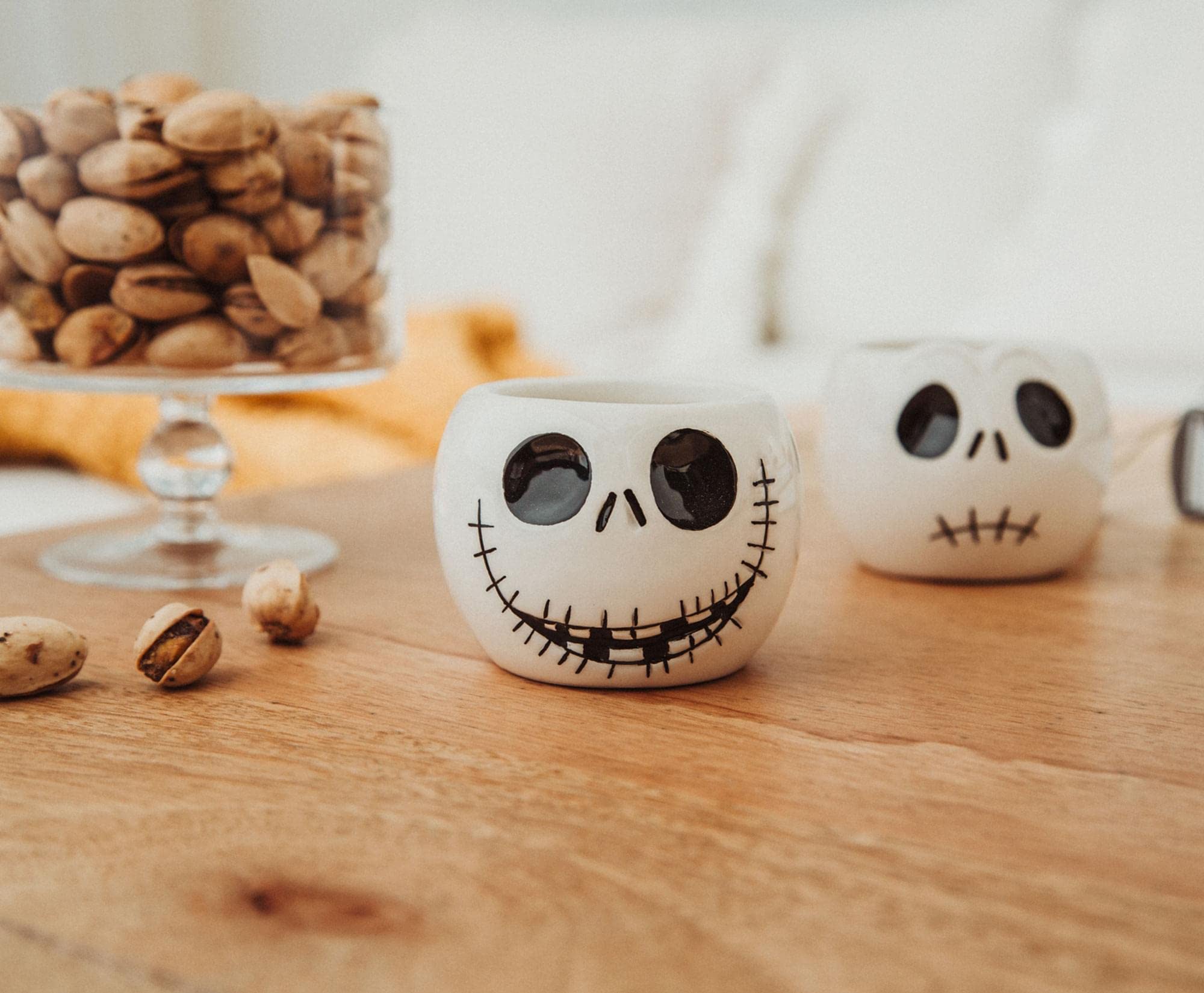 Disney The Nightmare Before Christmas Jack Skellington Faces 3-Ounce Mini Shot Glass Cups, Set of 4