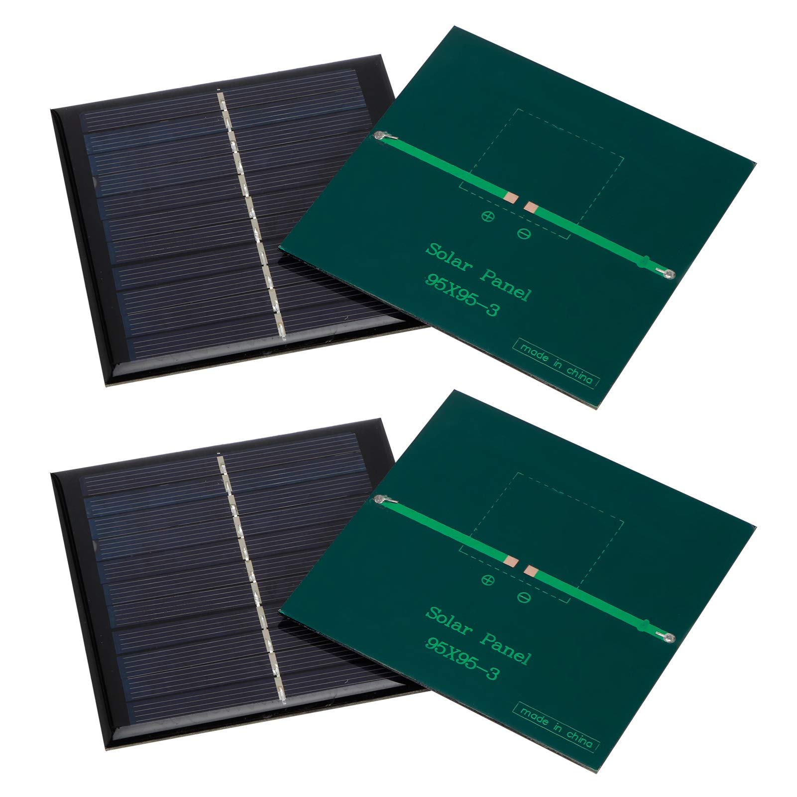 4pcs 1W 5.5V Polycrystalline Solar Panel, High Efficiency Module Off Grid PV Power for Battery Charging, Boat, Caravan, RV 95 x 95mm