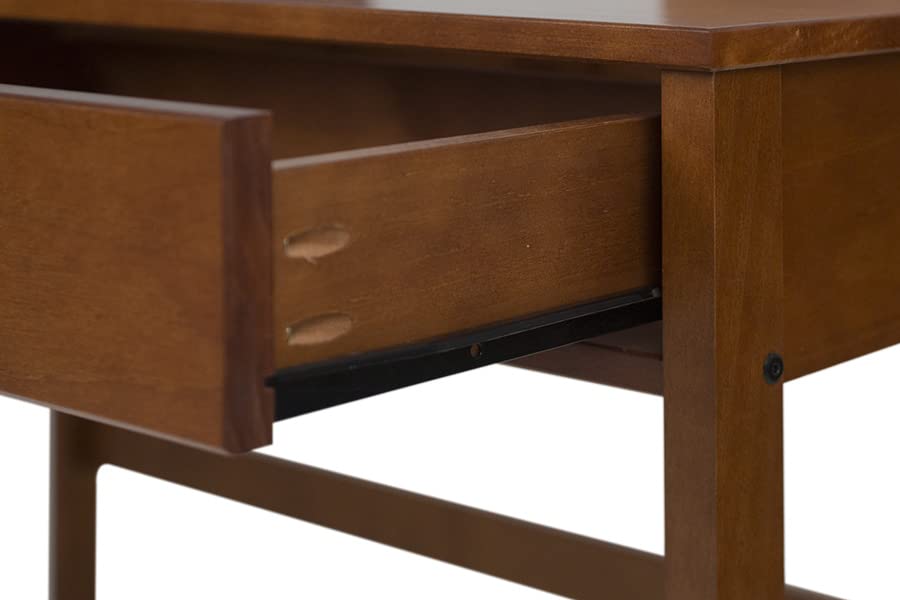 memomad Bali Home Office Solid Wood Desk with Drawers (Caramel)