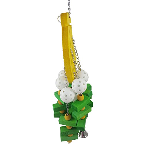 Keersi Medium Large Bird Chew Toy Wood Block for Parrot Parakeet Cockatiel Conure Cockatoo African Grey Macaw Eclectus Amazon Lovebird Budgie Cage