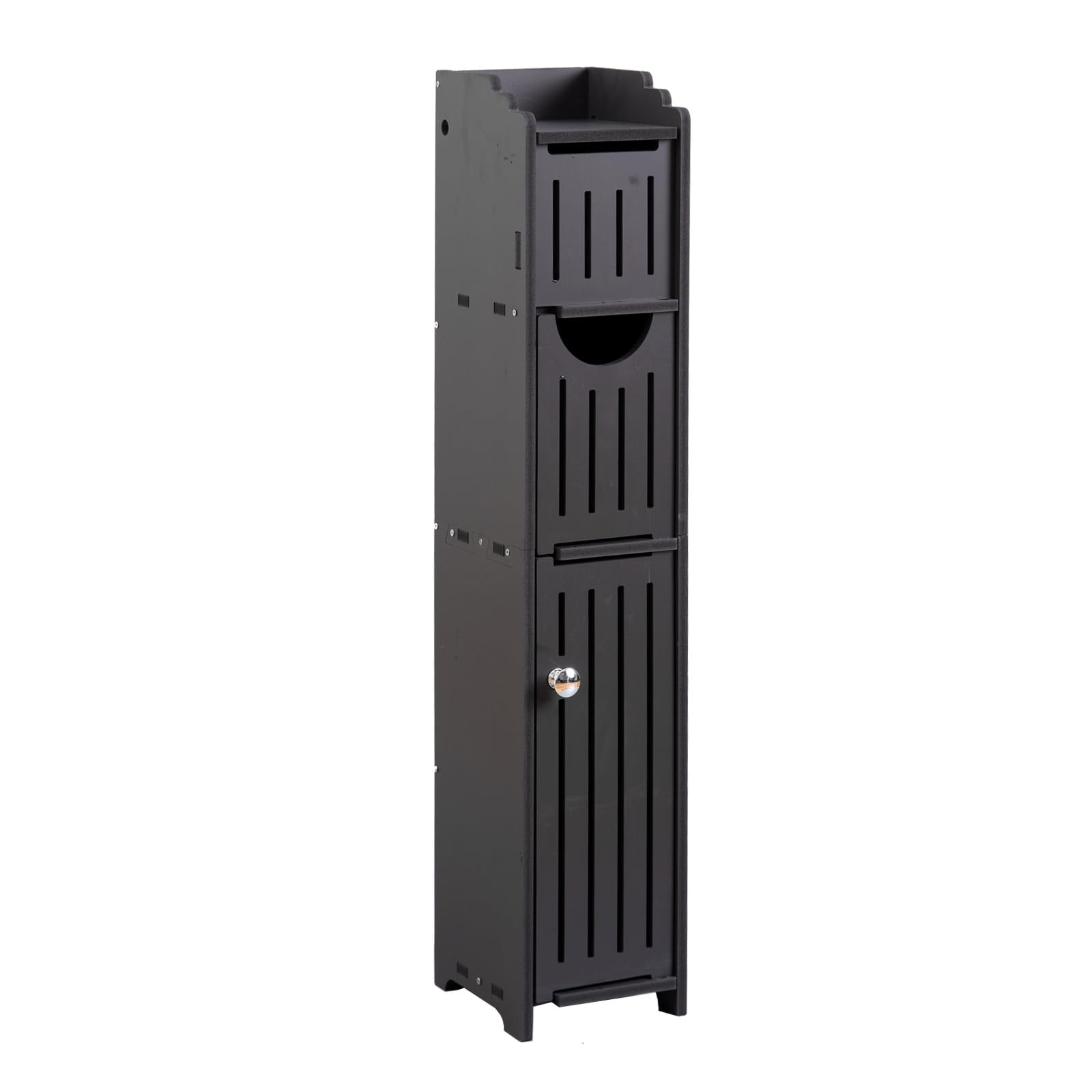 AOJEZOR Bathroom Storage Cabinet, Jelly Pink, Small Space Toilet Paper Cabinet