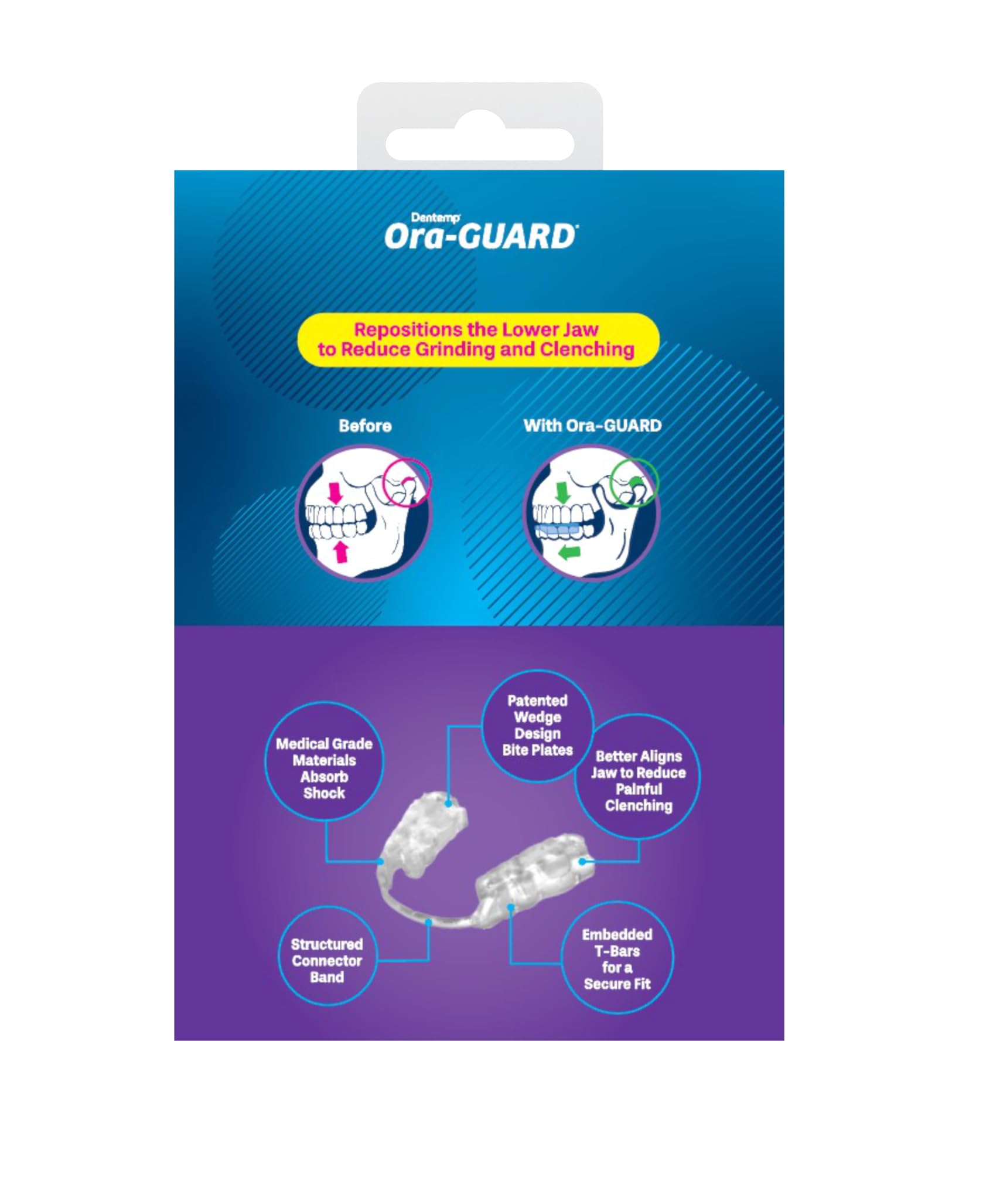 Dentemp Ora-Guard Custom Fit Dental Guard - Bruxism Night Guard for Teeth Grinding - Mouth Guard for Clenching Teeth at Night - Comfortable Mouth Guard for Sleeping - Relieve Soreness in Jaw Muscles…