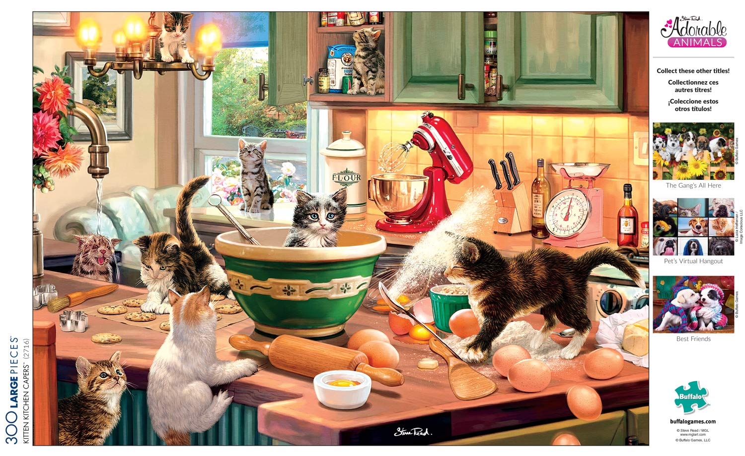 Buffalo Games - Kitten Kitchen Capers - 300 LARGE Piece Jigsaw Puzzle
