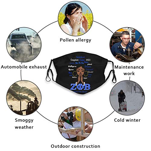 Men'S Women'S Face Protective Balaclava Mouth Cover With Windproof Dustproof Adjustable Elastic Strap 2pcs