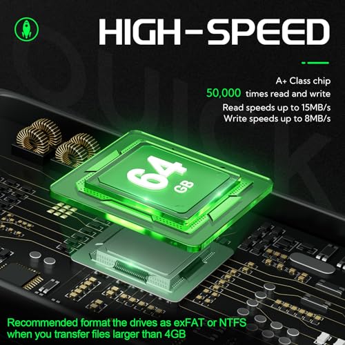 64GB Flash Drive 10 Pack USB Flash Drives Thumb Drive High Capacity USB 2.0 Memory Stick 64 GB Jump Drive Pen Drive Zip Drive High Speed for Data Storage