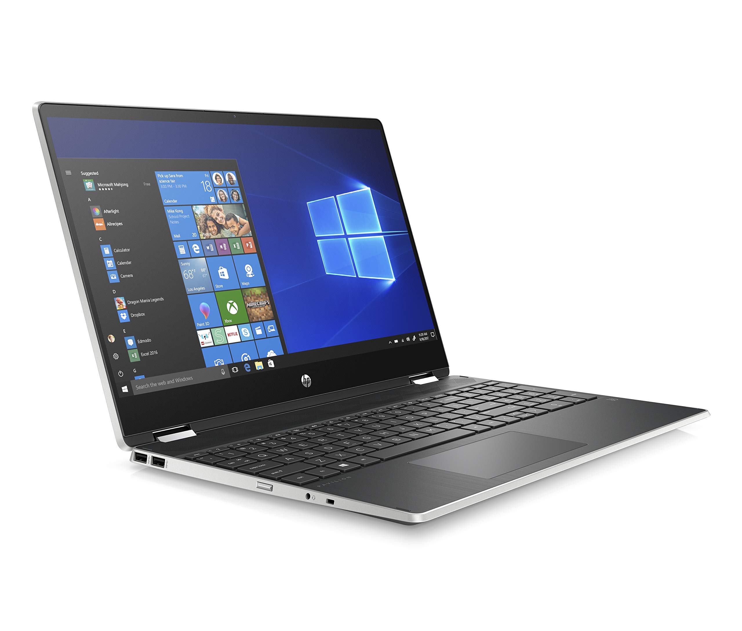 HP Pavilion X360 Convertible 15.6" HD WLED-Backlite Touch Screen 2 in 1 Laptop Intel i5-8265U up to 3.9GHz, 8G DDR4, 1TB HDD + 128G SSD, Window 10 Home, Intel UHD Graphic 620, B&O Play, HD Webcam