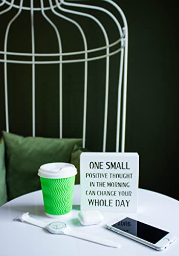 KAUZA Positive Thought Office Decor Inspirational Wall Art Plaques with Sayings Motivational Gifts