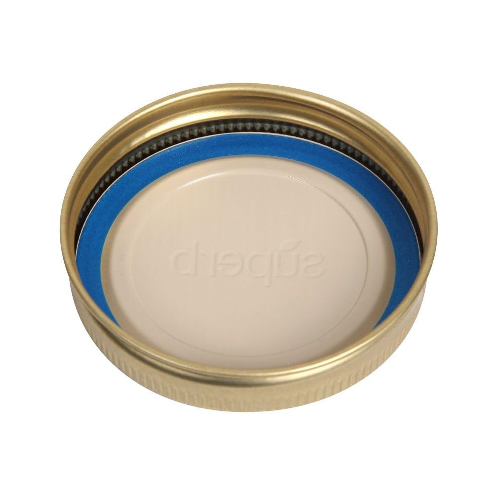 Superb Regular Mouth Mason Jar Canning Lids with Bands/Jar Rings โ Made in the USA - 24 Lids and Bands