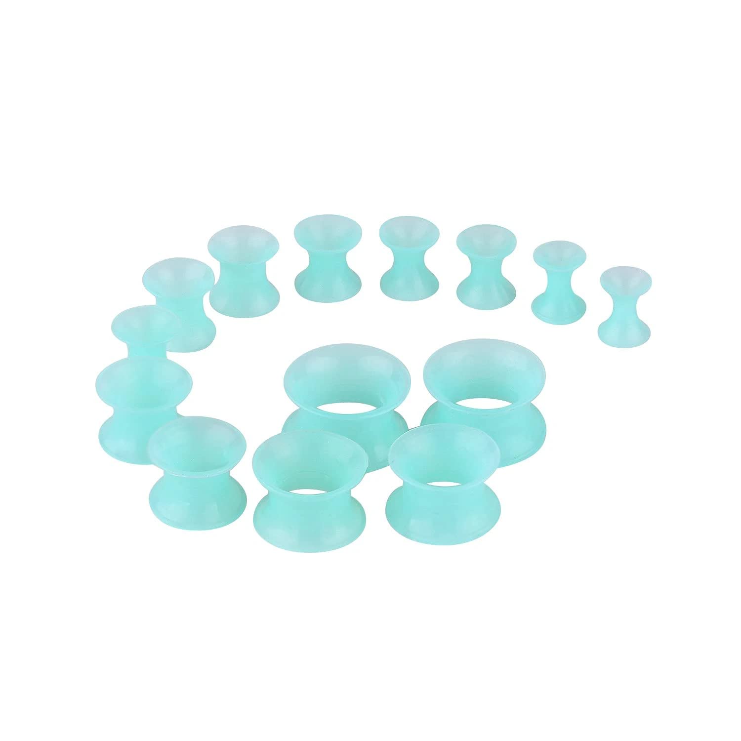 50PCS Ear Stretching Kit 14-00G Acrylic Tapers Plugs Silicone Tunnels - Gauges Taper Set Body Piercing Jewelry Expander Set (Black)