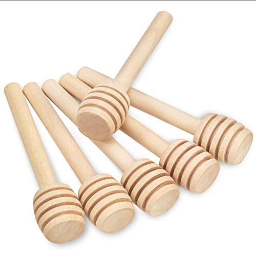 Aeyistry 10 Pieces 3 Inch Mini Honey Dipper Stick for Birthday Wedding Christmas Party Favor DIY Gift Crafting