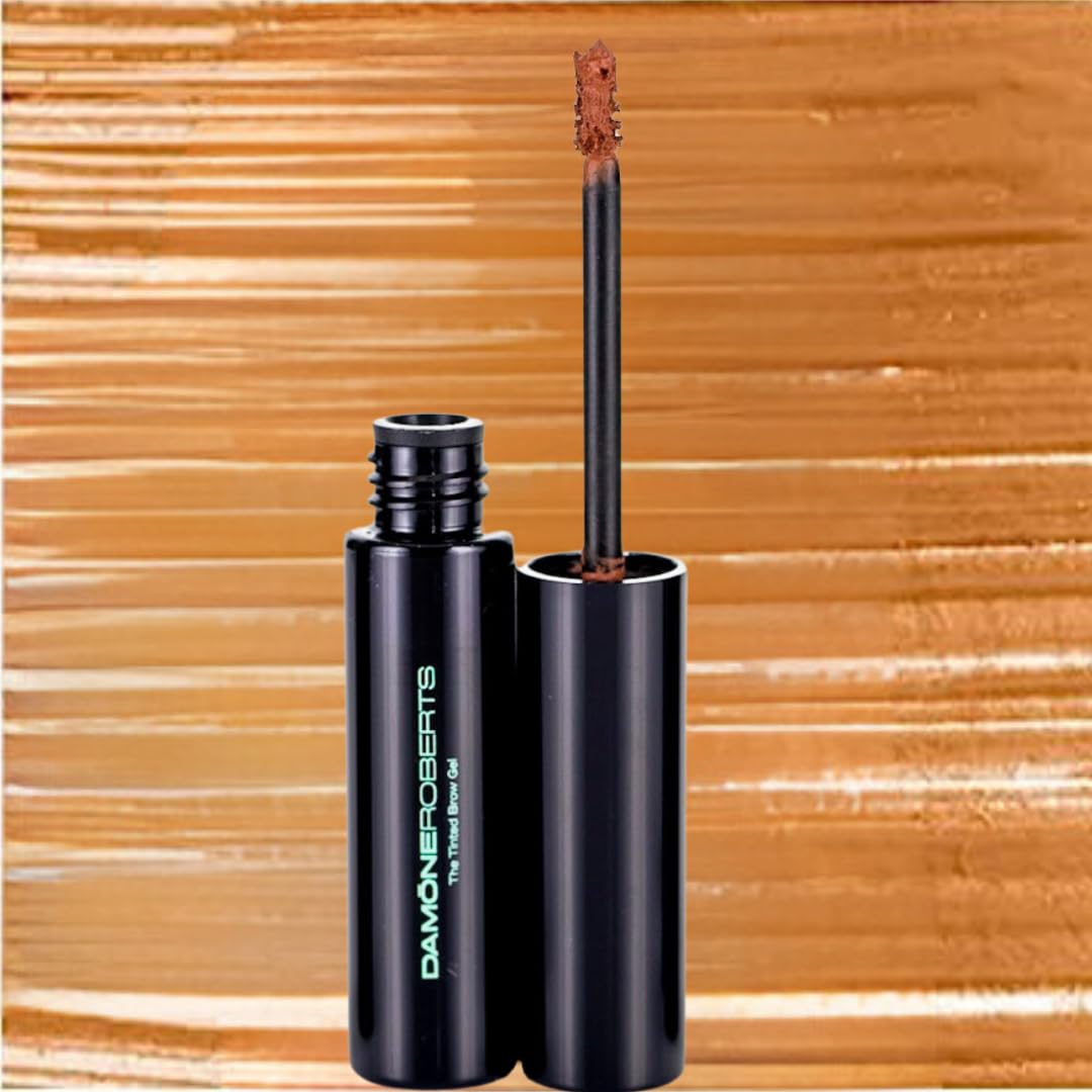 Damone Roberts Ginger Tinted Eyebrow Gel - The Best Brow Gel for Redheads with Added Micro-fibers for Full, Thick Brows - Long-wear, Transfer-proof Formula for Natural Brows - Made in the USA (Auburn)