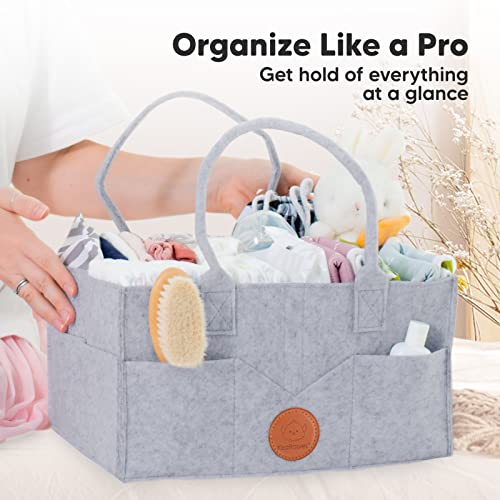 KeaBabies Baby Diaper Caddy Organizer and Portable Diaper Changing Pad - Large Baby Organizer - Waterproof Foldable Baby Changing Mat - Diaper Organizer For Changing Table - Diaper Changing Station