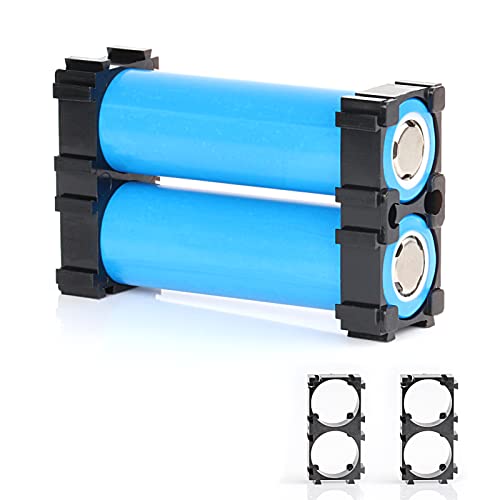 60PCS of 2 Cells 18650 Battery Cell Spacer Bracket for DIY Lithium Battery Pack Anti-Vibration Plastic Holder for Batteries