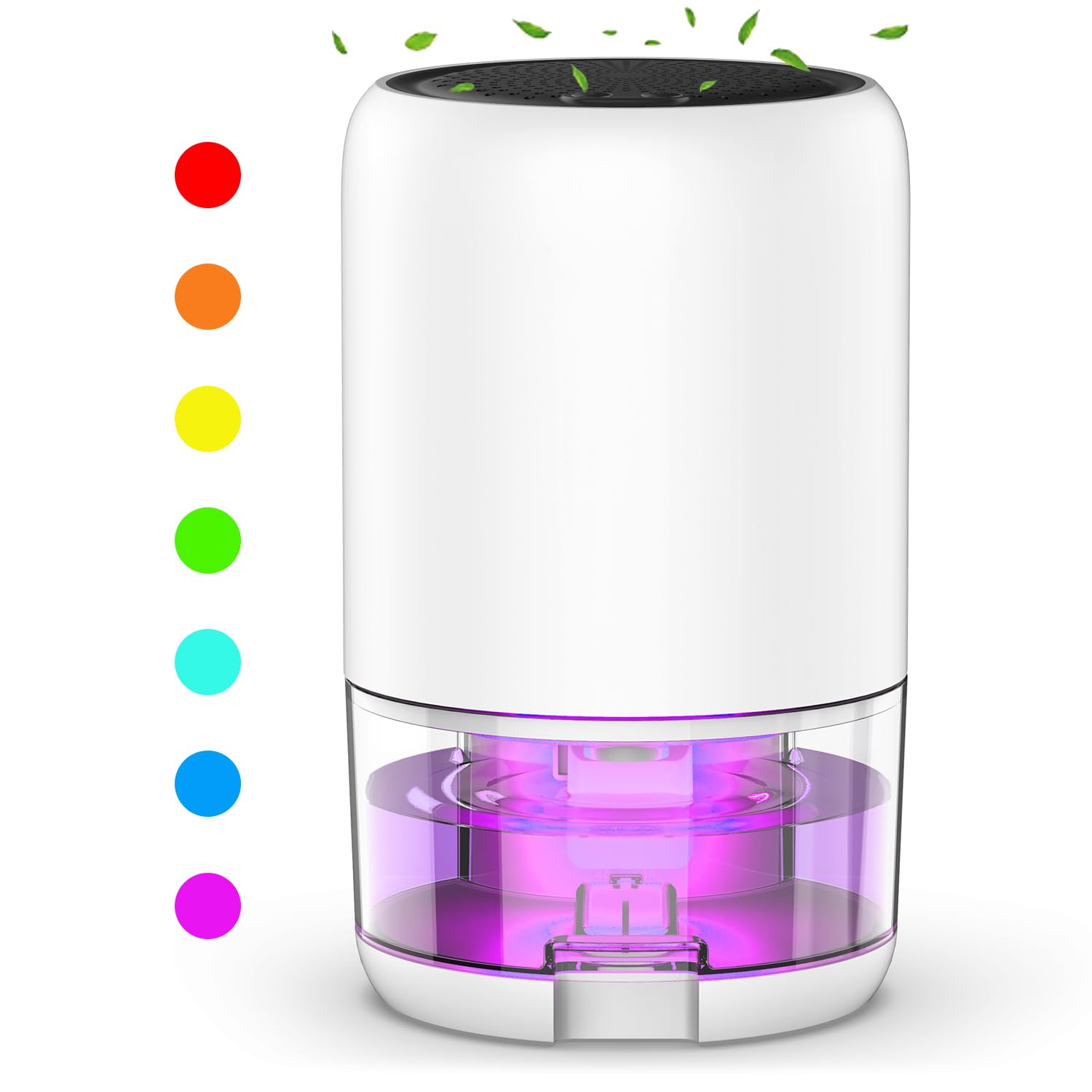 35 OZ Dehumidifiers for Home, Quiet Dehumidifier with Auto Shut Off, 7 Colors Light, Portable Small Dehumidifiers for Bathroom, RV
