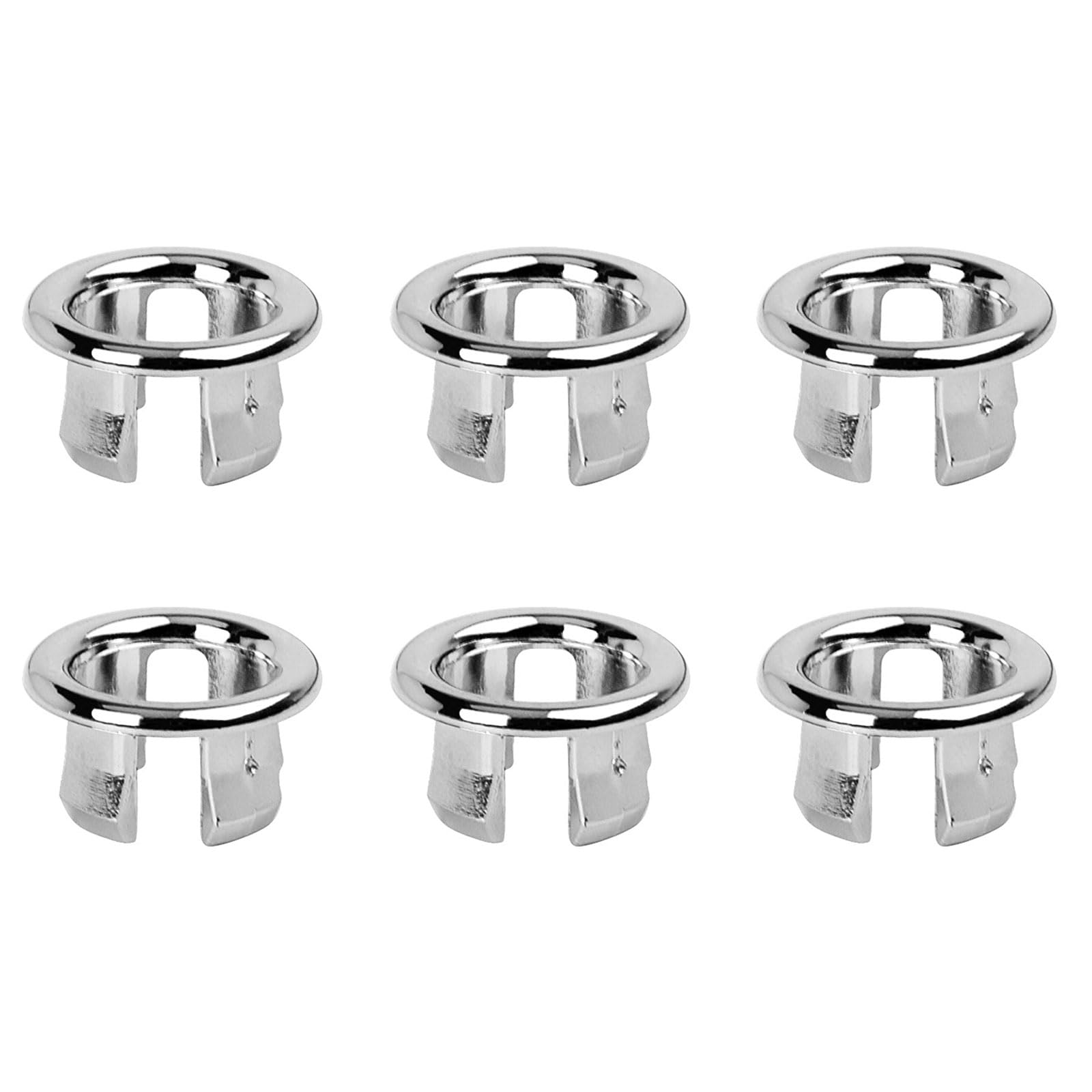 6pcs Round Basin Overflow Trim Sink Hole Cap Drain Cap Cover Insert in Hole Simple Installation for Bathtub Kitchen Sink Sink Hole Replacement Drain Cap Bathtub Hole Kitchen Sink Accessory Plastic