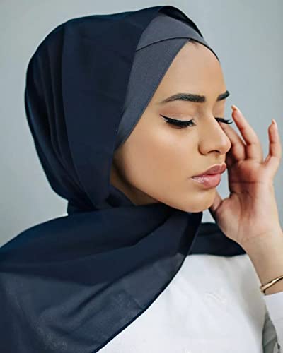 4 Pieces Muslim Inner Hijab Cap for Women Cross Turban Underscarf Undercap Bonnet Islamic Jersey Tube Caps