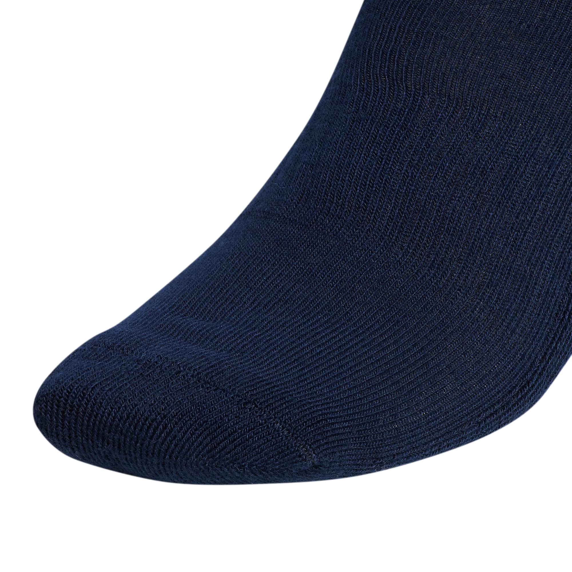 adidas Men's Athletic Cushioned Crew Socks with Arch Compression for a Secure Fit (6-Pair), Cool Light Heather/Collegiate Navy/White, Large