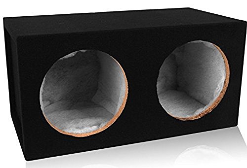 BELVA Dual 10-inch Car Subwoofer Box Sealed 3/4-inch MDF Prelined Polyfil