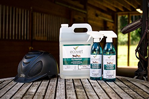ECOVET Horse Fly Spray Repellent/Insecticide (Made with Food Grade Fatty acids), 18 oz