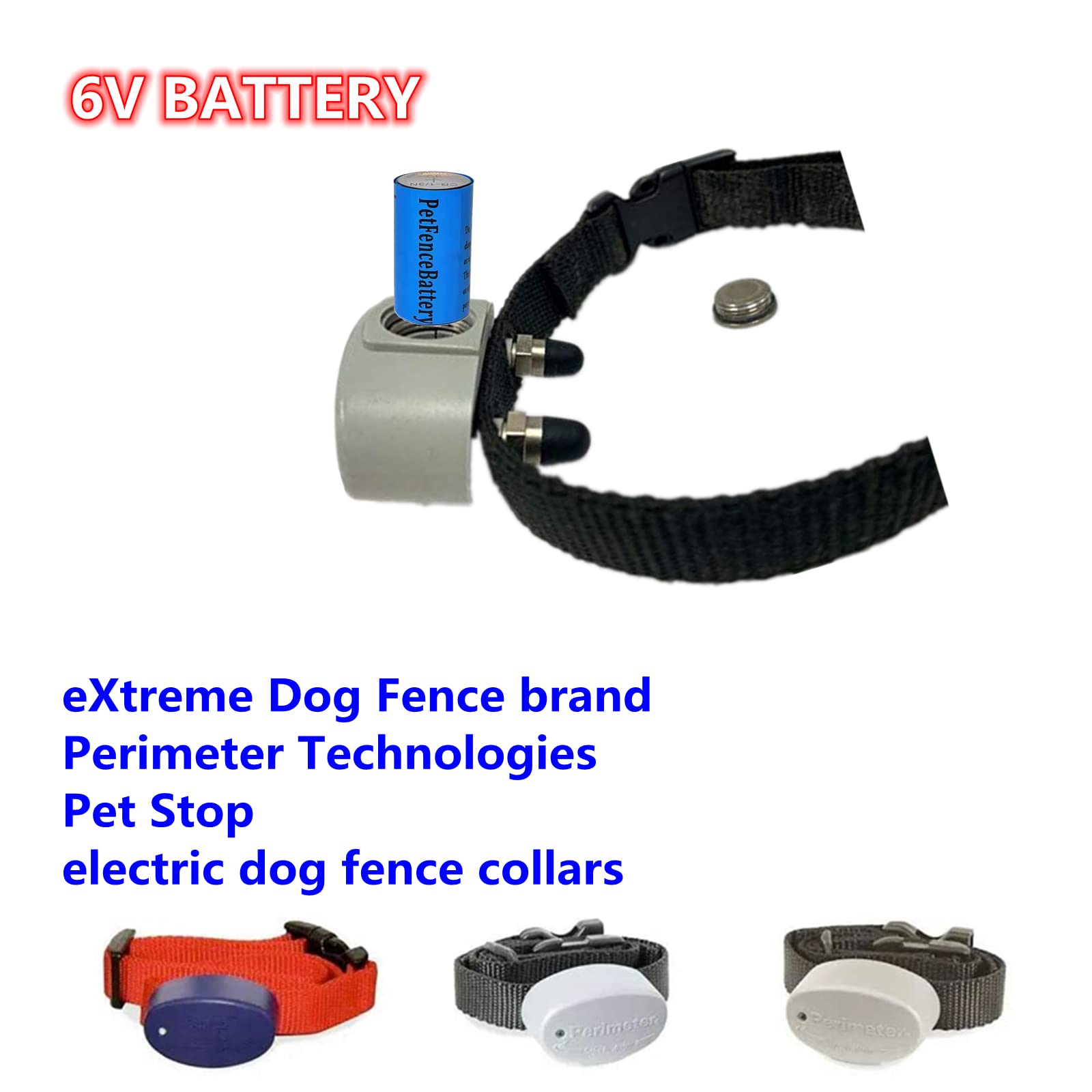 6 Volt Battery Compatible for Pet Stop, Perimeter, Extreme Dog Fence Collar Battery, Two CR1/3N 6v Batteries 170mah High Capacity Lithium Battery! (5 Pack)