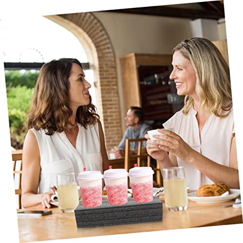 4pcs Milk Tea Drink Cup Holder Coffee Mugs Coffee Cup Drinks Foam Beverage Can Holder Coffee Mug Insulated Coffee Container Outdoor Cup Tray Drink Packing Carrier Bracket re-usable