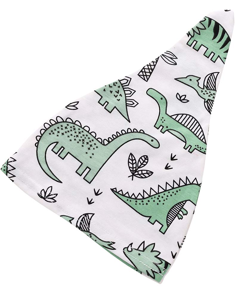 Unisex Baby Wearable Blanket with Hat Cap Cotton Sleeping Bag 2 Pcs Long Sleeve Nightgowns (Dinosaur, 0-6M)