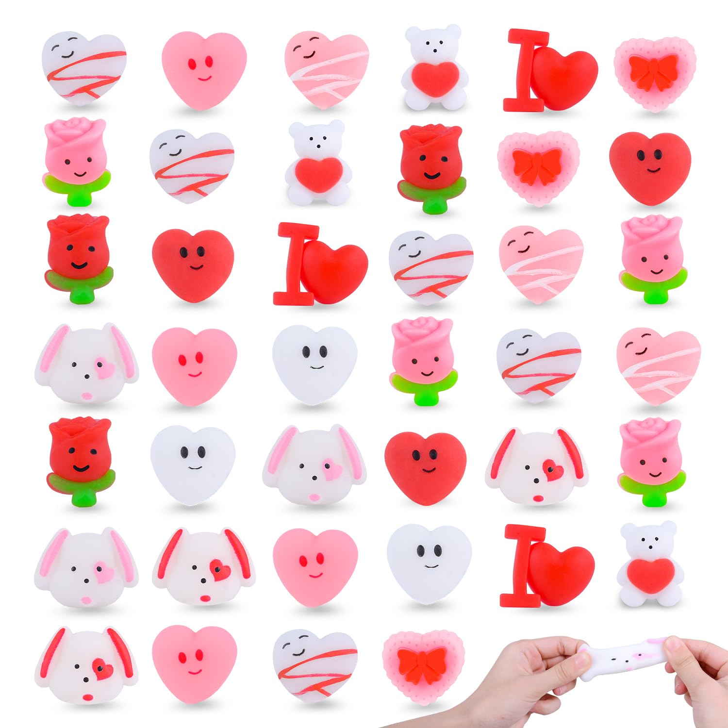36 Packs Easter Egg Fillers Squishy Toys for Kids, Easter Party Favor Supplies, Stress Relief Squeeze Toys for Kids, Easter Gifts