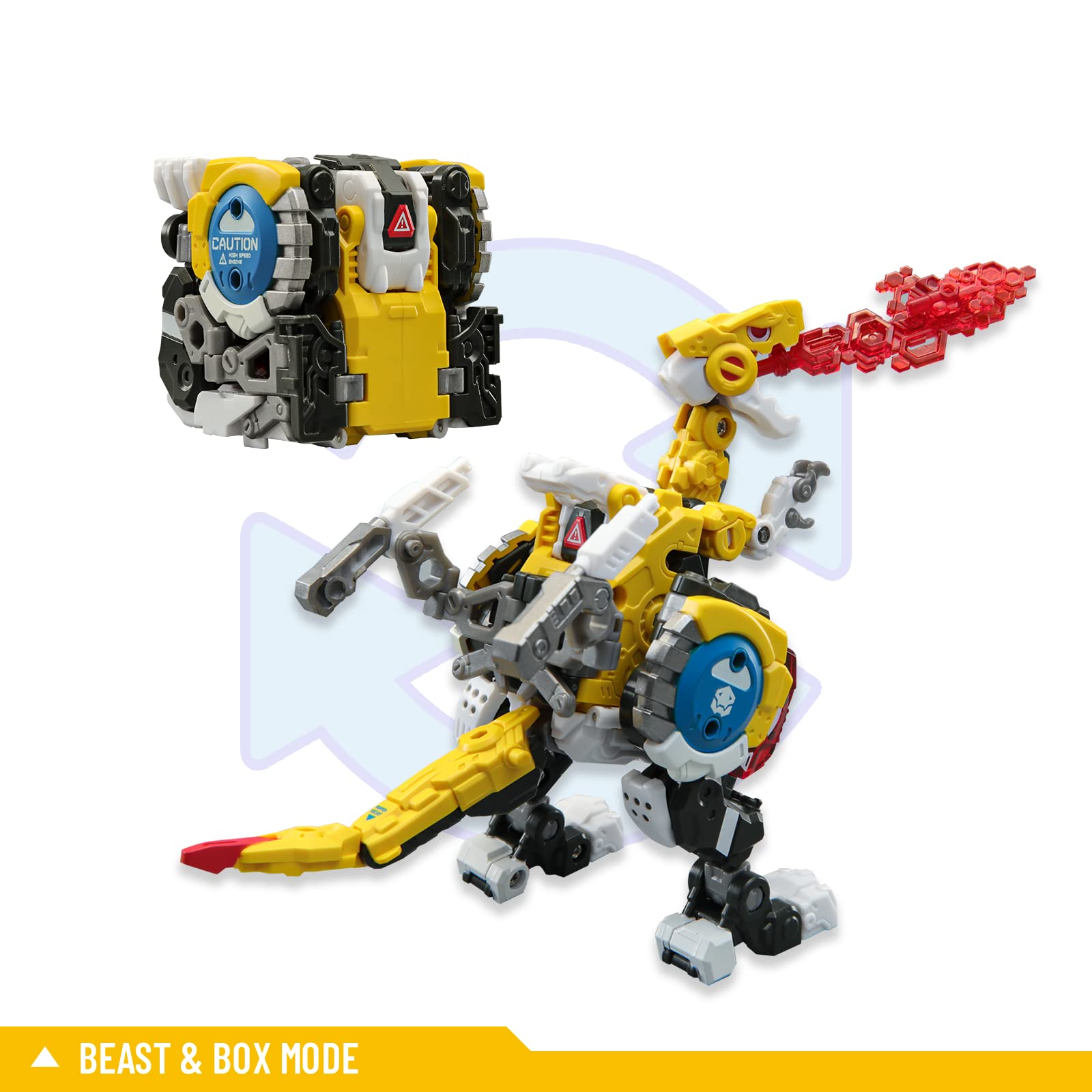 52TOYS Beastbox MEGA DIO Dinosaur Deformation Toys Action Figure, Dinosaur Toys All in One Design Deforms in Dinosaur Mecha and Cube, Great Birthday Party Gift for Teens and Adults