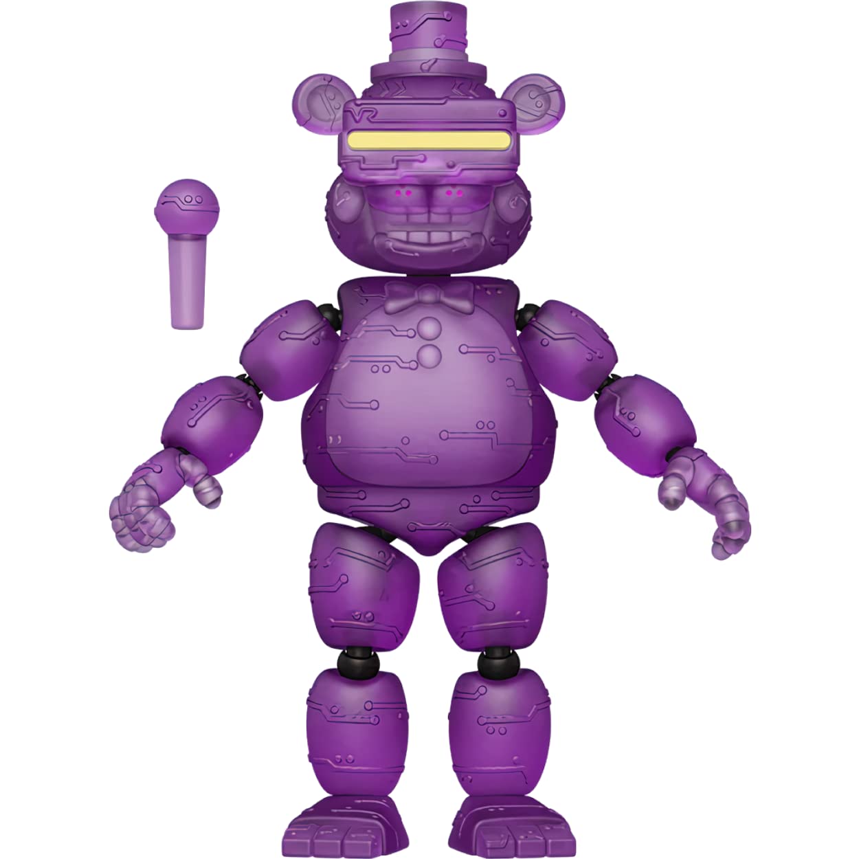 VR F r e d d y [Glow-in-Dark]: 5.46in Action Figure Vinyl Figurine Bundle with 1 F N A F Theme Compatible Trading Card (59681)