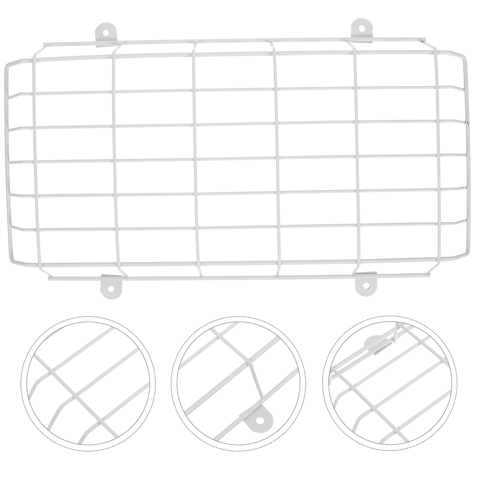 Angoily Wire Guard for Exit Sign Emergency Light Metal Wire Guard Damage Stopper Exit Sign Damage Cage Wall Mounted Emergency Signal Protective Cover (16.11X10.02X1.18 inch)