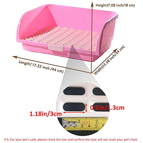 Oncpcare Super Large Rabbit Litter Box, Small Animal Restroom Square Rabbit Litter Toilet Chinchilla Potty Trainer Guinea Pig Litter Tray for Mink Squirrel Weasel