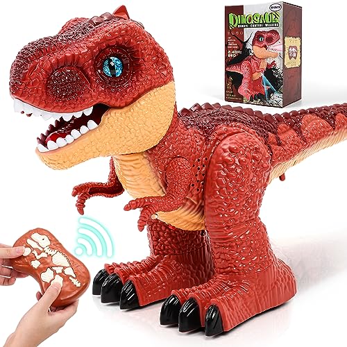 APOBATK T-rex Dinosaur Toys for Kids - Remote Control Dinosaur Toys W/Mist, Rechargeable Jurassic Tyrannosaurus Robot Toys，RC Dino with Lights & Sounds，Dinosaur Toy Gifts for Boys Toddler