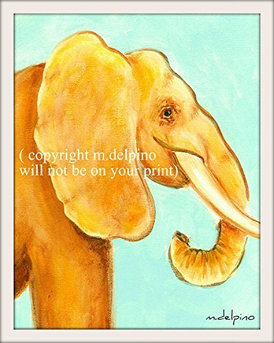 4 Safari nursery prints, Lion, Tiger, Giraffe, Elephant. 8 x 10 each.