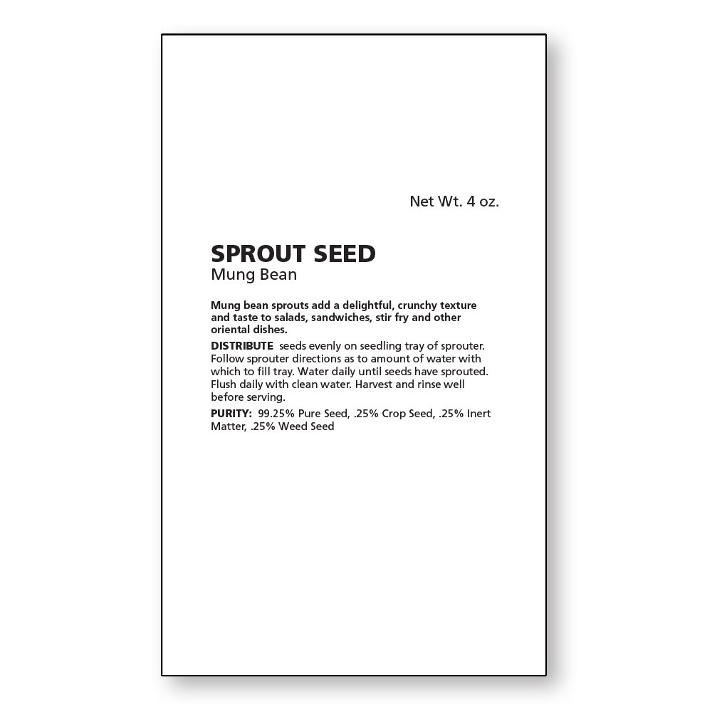Burpee Mung Bean Sprout Seed Seeds 4 ounces of seed