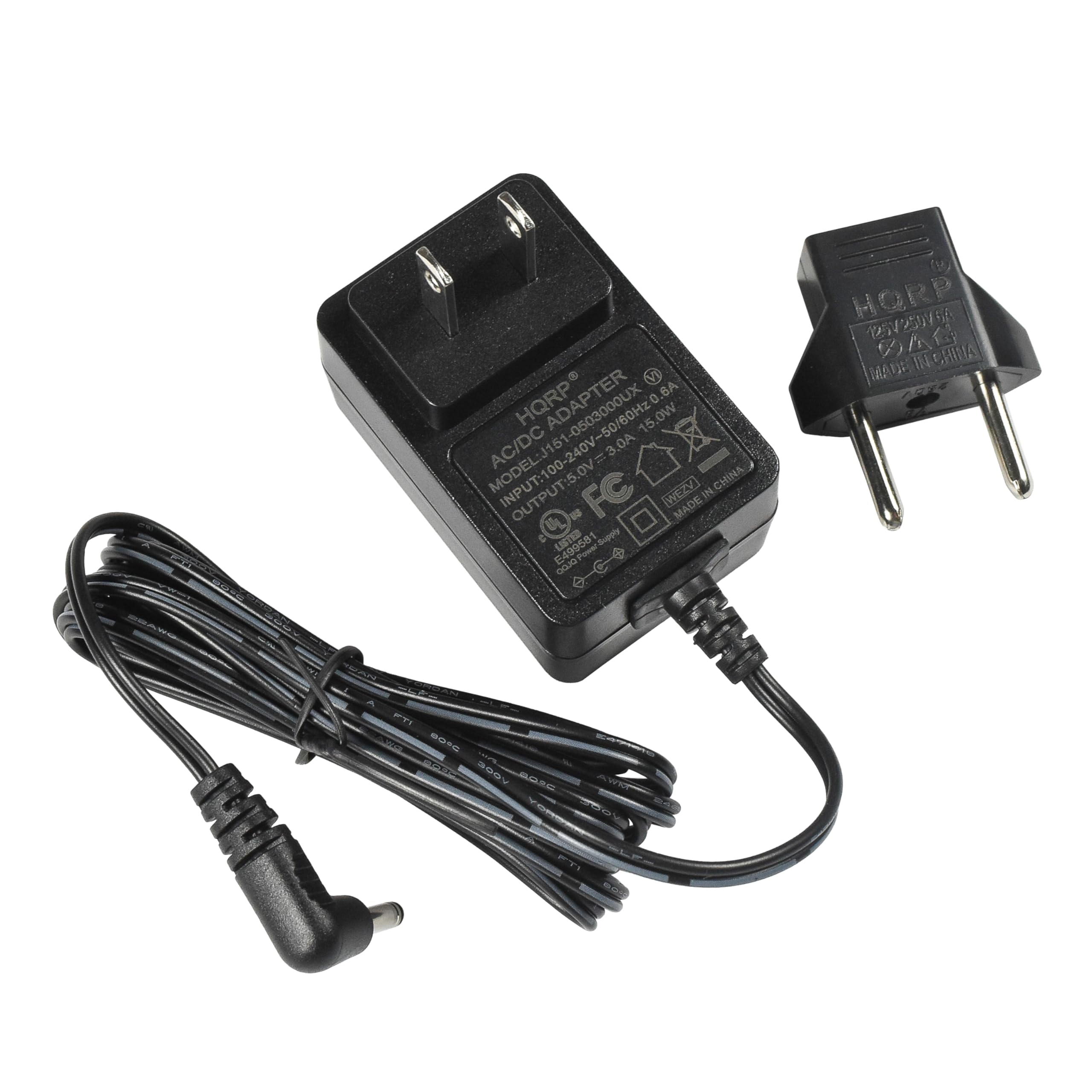 HQRP AC Adapter Compatible with PlayStation 3 Energizer Power & Play Charging System PDP Power Supply Cord Adaptor + Euro Plug Adapter