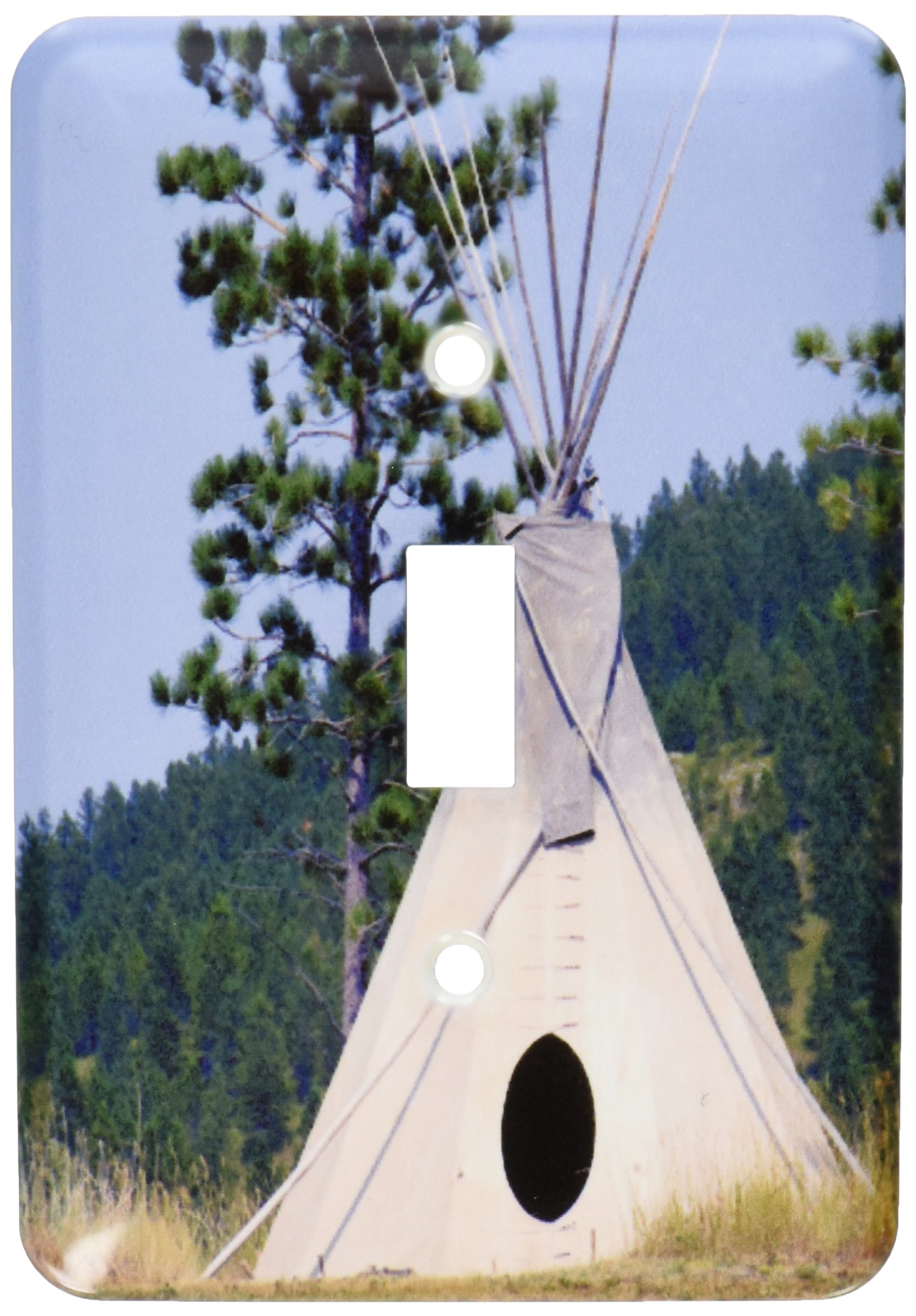 3dRose lsp_94313_1 SD, Lakota Indian Teepee, Native American-US42 CMI0278-Cindy Miller Hopkins Single Toggle Switch, Multicolor