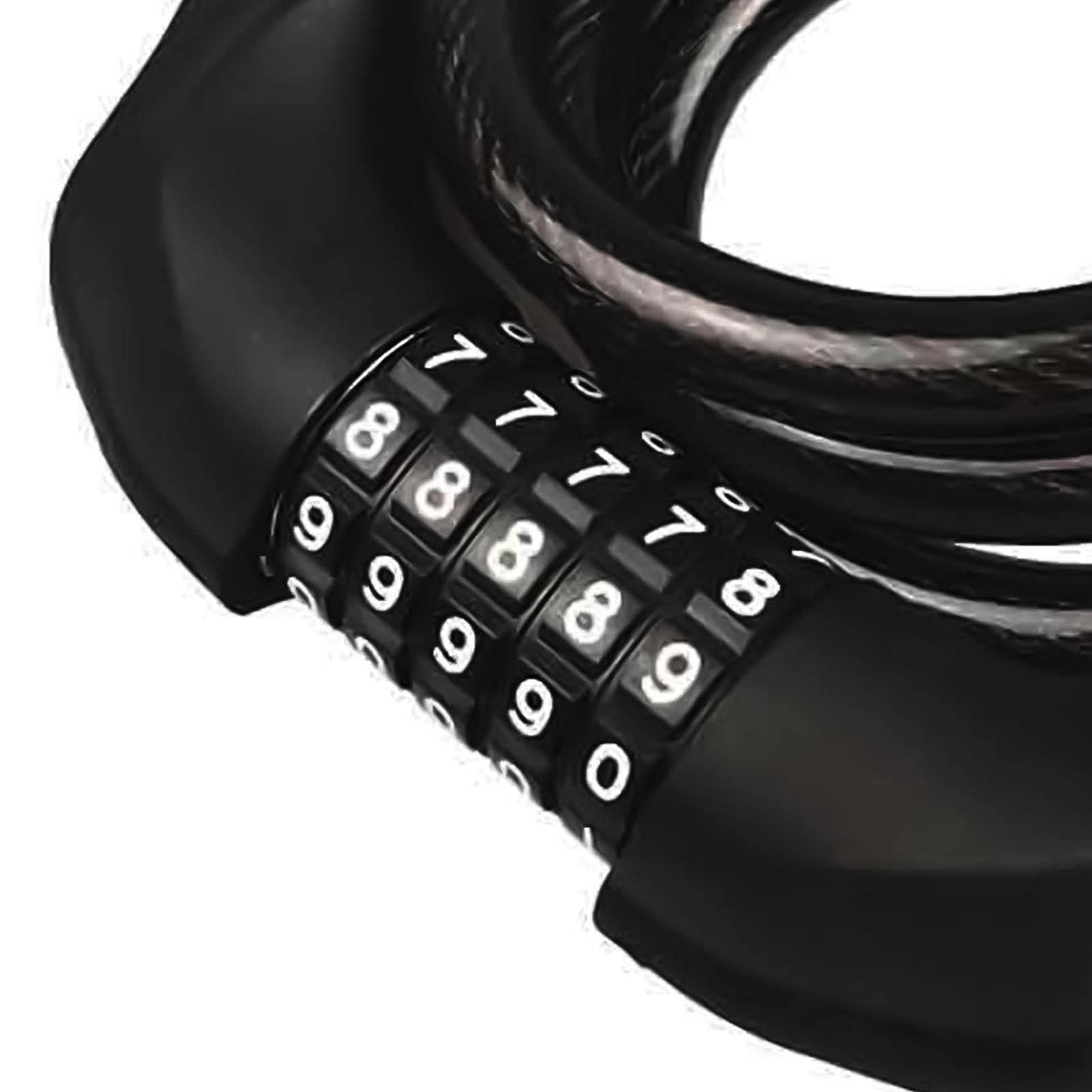5-Digits Code Combination Chain Lock Heavy Duty Cable Anti Theft Metal Cable Lock for Mountain Bike Safety Lock Safe for Bicycle