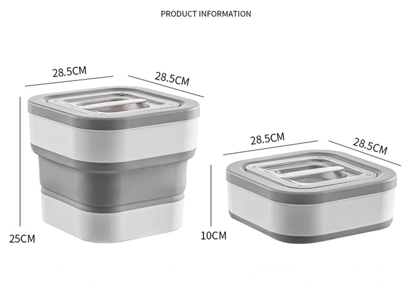 AGGFUCLS Dog Food Storage Container, Collapsible 11 to 25 LB Pet Food Container, Food Containers for Dog， Cat Flour Sugar Plastic Leakproof Sealable Large Cereal Containers Storage BPA FREE