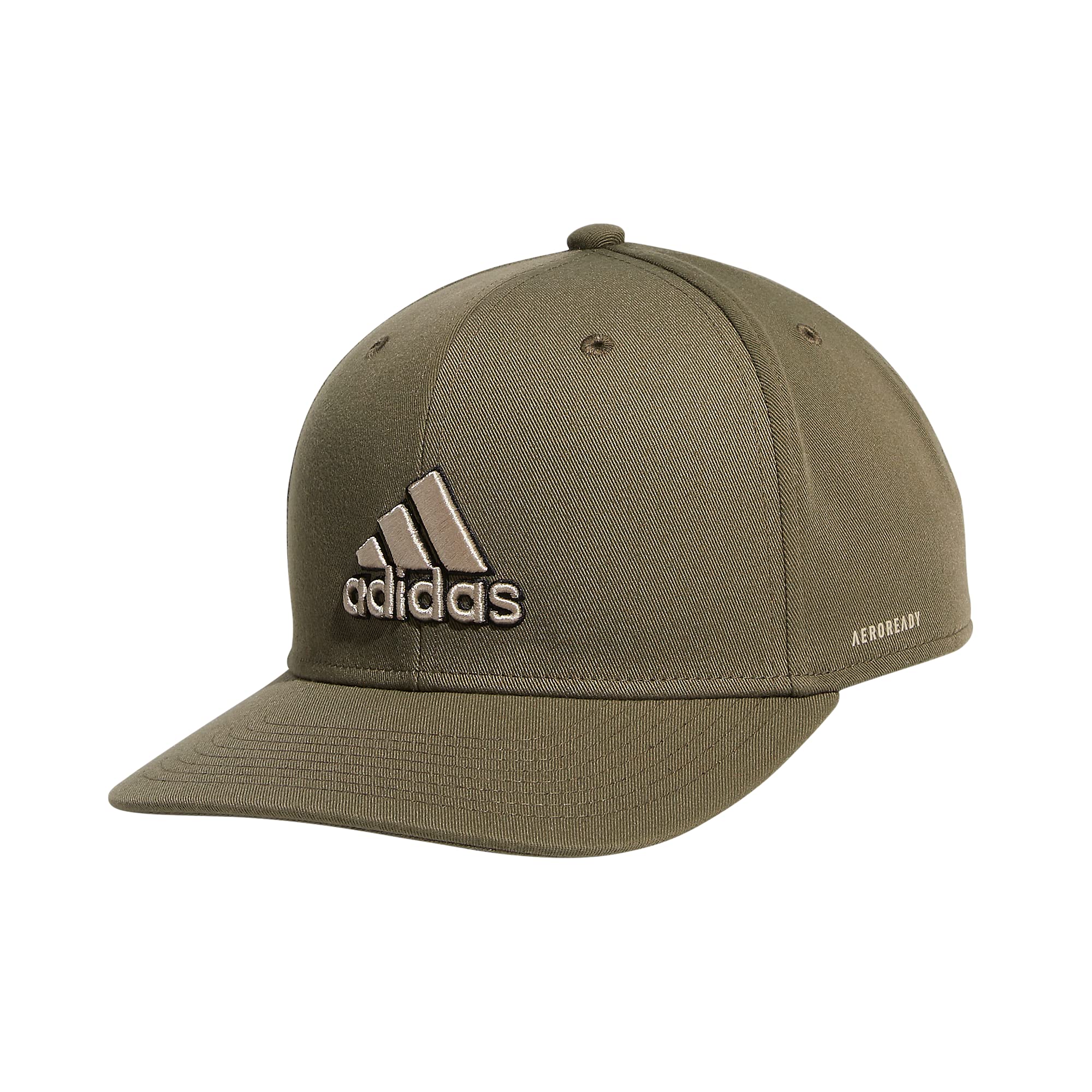 adidas Men's Excel Performance Structured Snapback Adjustable Fit Hat, White/Black/Light Onix Grey, One Size