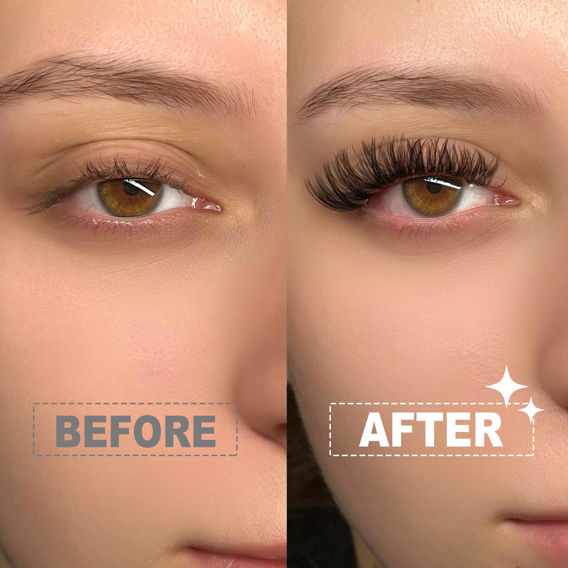 360Pcs Brown Lash Clusters DIY Eyelash Extensions Natural Look Cluster Lashes 5 Length Mixed Individual Lashes CC Curl Faux Mink False Eyelashes by ALICE