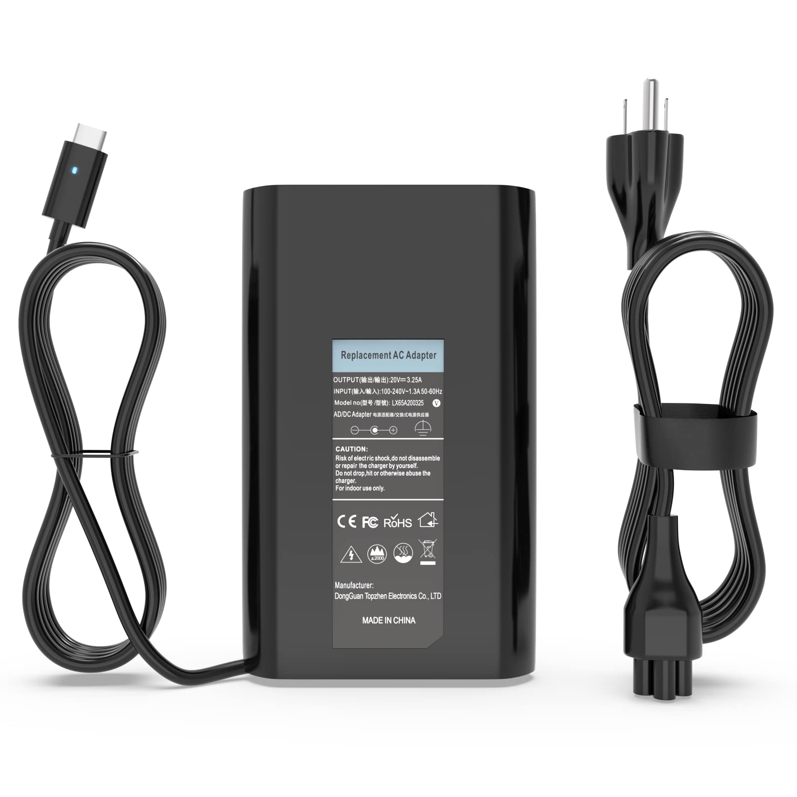 65W USB C Laptop Charger for Dell Inspiron 14 16 2-in-1 7620 7420 7425 7415 7430 7640 7440 Business/Student Laptop Dell Inspiron 14 15 16 5425 5420 5510 5625 5620 5630 Type C AC Power Adapter
